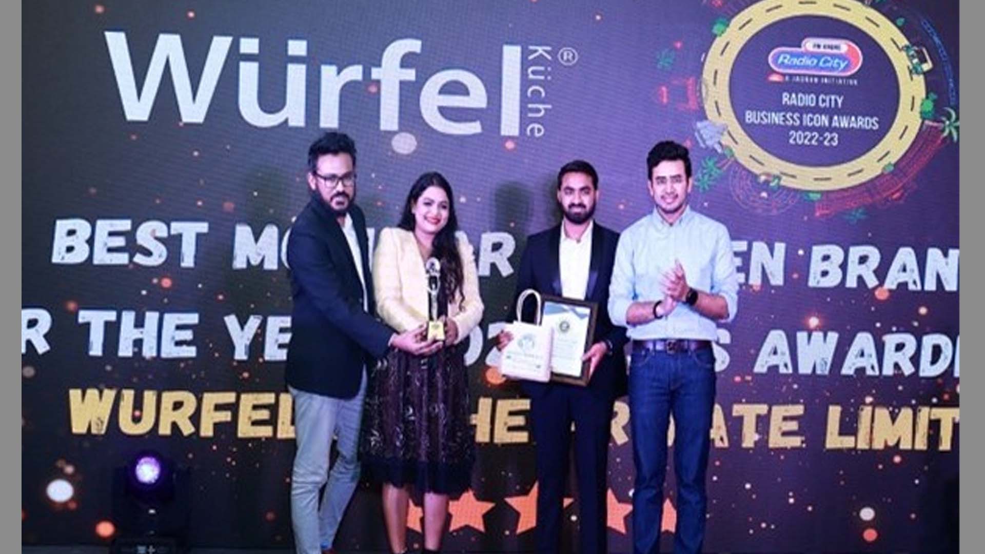 Wurfel ने बेस्ट मॉड्यूलर किचन ब्रांड अवार्ड 2023 जीता - Metro Mumbai
